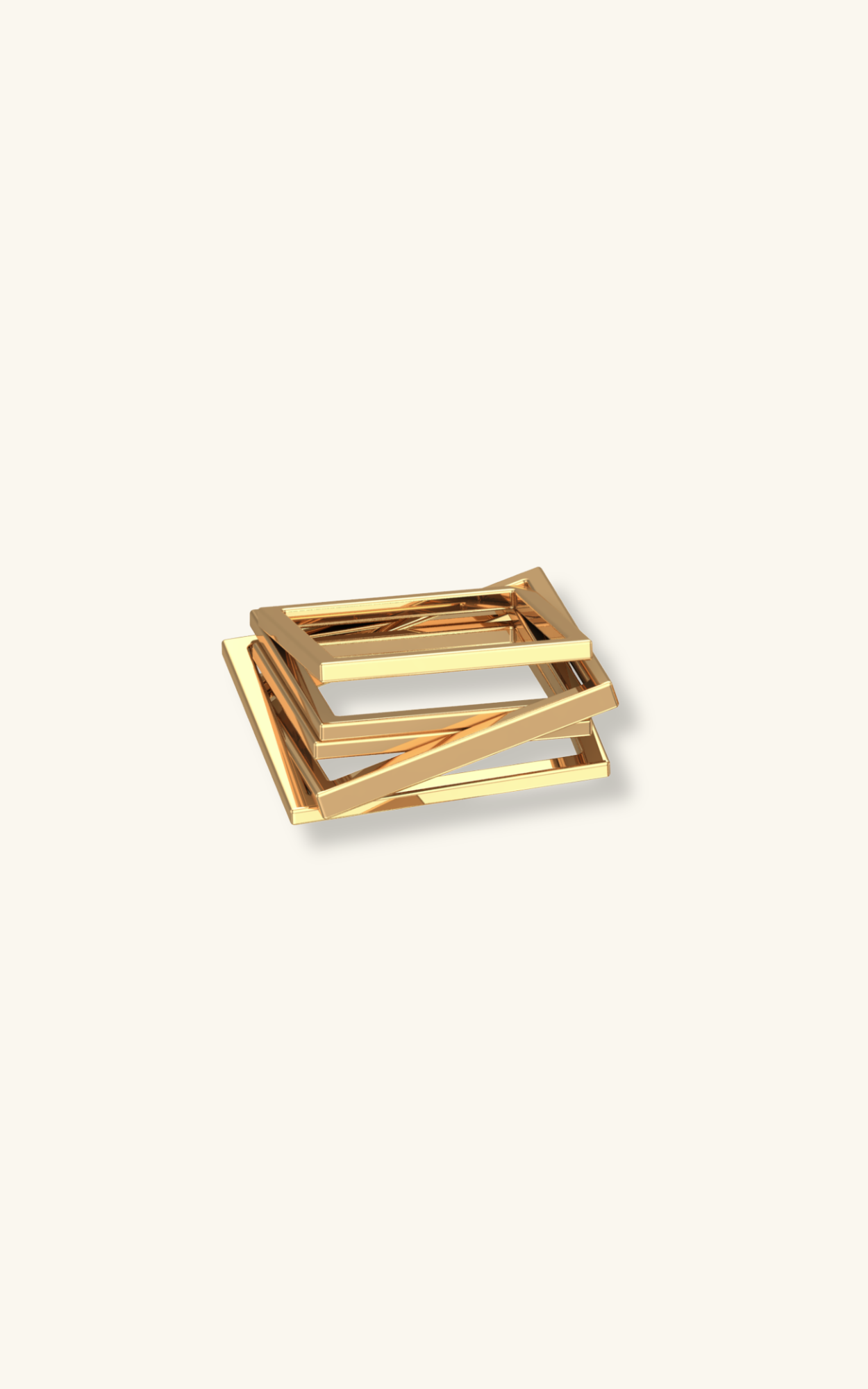Stacked Rectangle Ring – Hira Jewellery